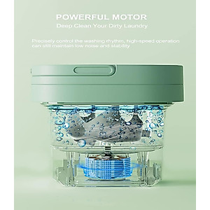 Portable washing machine, 8L large capacity mini washing machine, foldable, three intelligent modes for cleaning underwear and baby clothing, suitable for apartments, dormitories, and travel (Pink)