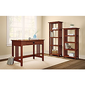 Mission 48" H Bookcase with 4 Shelves, Cherry
