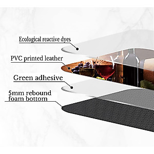 AILUER Red Kitchen Rugs and Mats Set 2 Piece Red Rose Wine Kitchen Decor for Kitchen Non-Slip Kitchen Mats Rugs for Kitchen & Laundry (Red and White Wine, 17.5"x29.5"+17.5"x47")