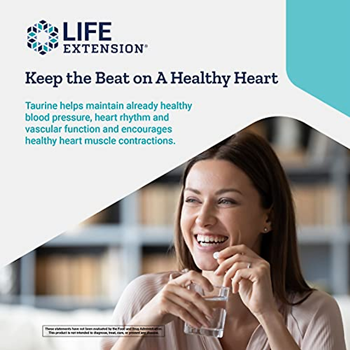 Life Extension Taurine Powder 750 mg - Pure Amino Acid Supplement for Heart, Liver, Nerve & Brain Health Support - Unflavored, Non-GMO, Gluten Free, Vegetarian - 382 servings, 10.58 Ounce