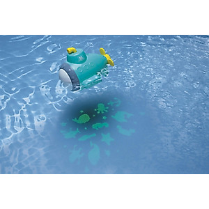 Toysmith Splash 'n Play Submarine Projector Bath Toy,Blue,Small