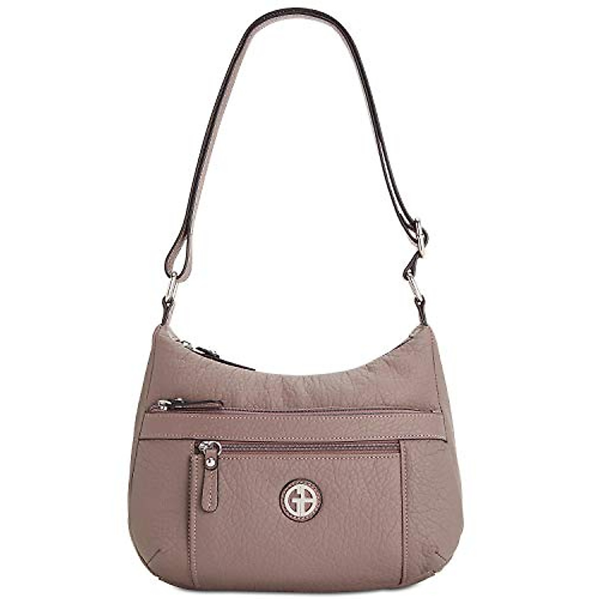 Giani Bernini Pebble Hobo Shoulder Bag - Grey