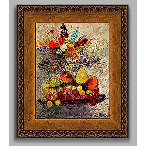 (SOLD) The Still Life - fruit and flower still life by internationally renown painter Andre Dluhos