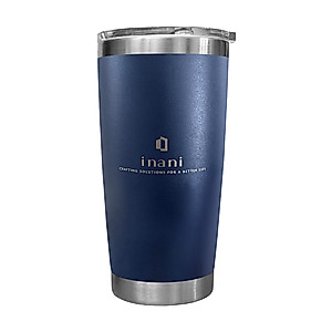 inani 20oz Stainless Steel Tumbler, Insulated Travel Coffee Cup, Leak-Resistant, Spill-Proof Lid, Dishwasher Safe, BPA-Free, Double-Wall Insulated Premium Travel Mug For Hot Or Iced Coffee, Navy Blue
