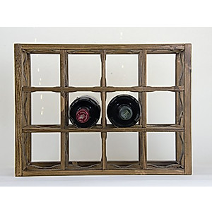 Victoria Wine Rack 12 Bottles Solid Pine Pecan Stain (Pecan)