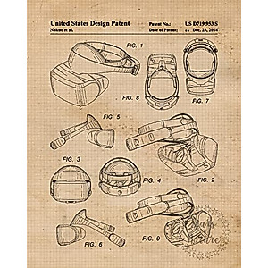 Classic VR Goggles Headset Patent Prints, 4 (8x10) Unframed Photos, Wall Art Decor Gifts Under 20 for Home Office Man Cave School Student Teacher Computer Science Programmer Gamer