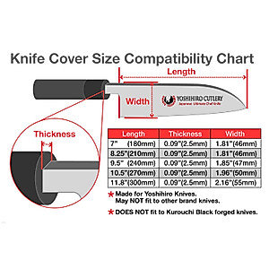 Yoshihiro Natural Magnolia Wood Saya Cover Blade Protector for Gyuto 210mm