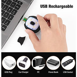 Hatlight Unisex LED Beanie with Light, USB Rechargeable Flashlight Knitted LED Hat Headlamp Cap, Christmas Stocking Stuffers Gifts for Men Husband Dad Black