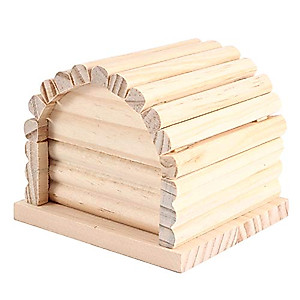 GLOGLOW Hamster House, with Rosin Wooden Hamster House, Ferrets Sugar Gliders for Hamsters Birds