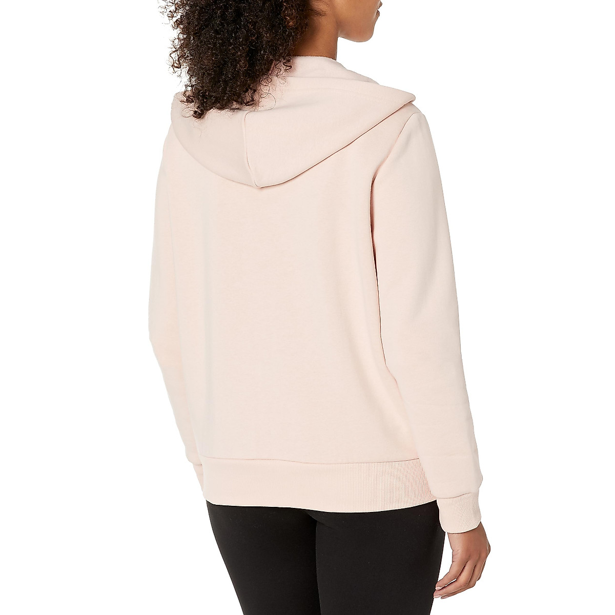 Reebok Women's Identity Small Logo Fleece Full Zip Hoodie Sweatshirt, Possibly Pink, Medium