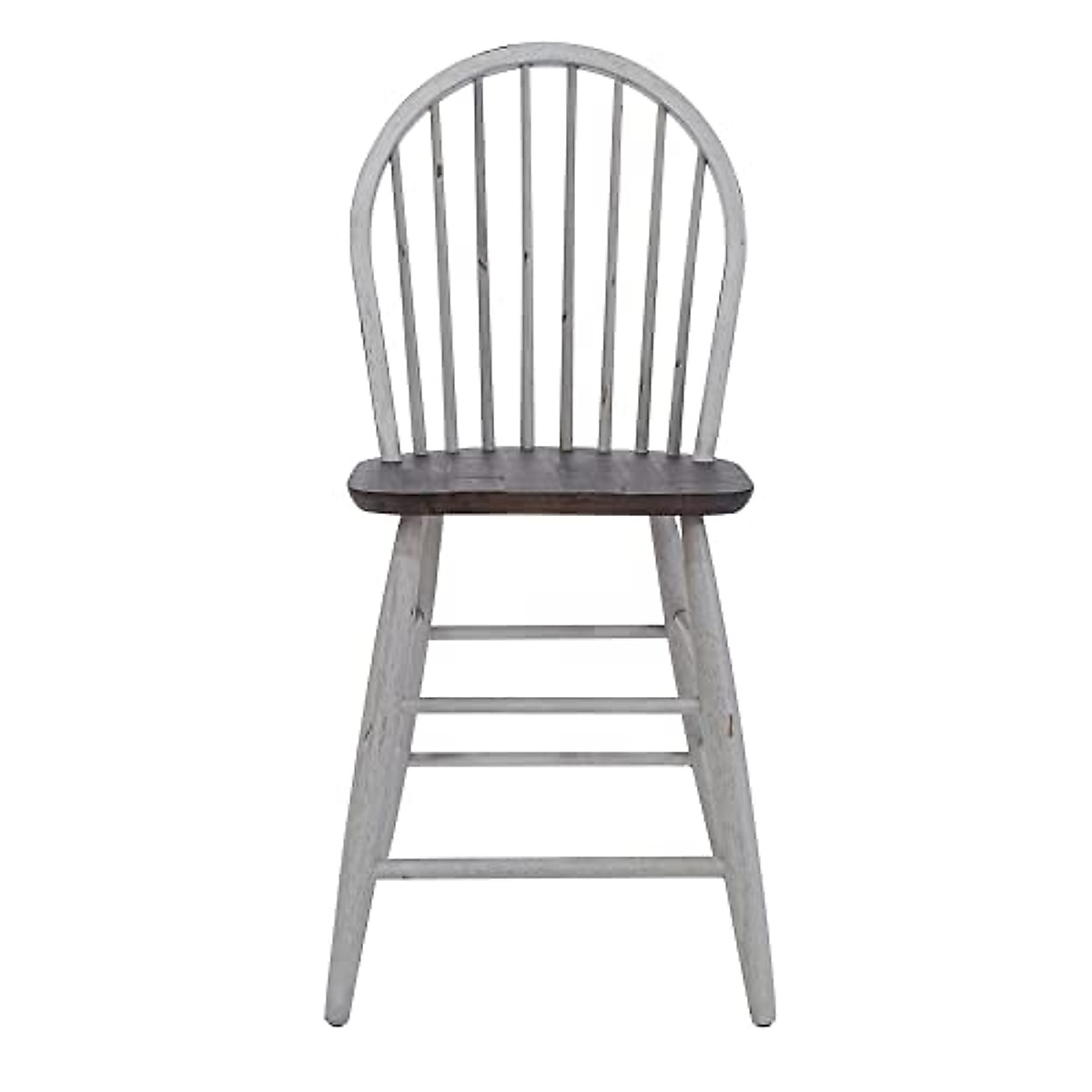 Liberty Furniture INDUSTRIES Farmhouse Windsor Back Counter Chair-Set of 2, W17 x D22 x H42, White