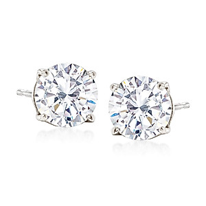 Ross-Simons 6.00 ct. t.w. CZ Jewelry Set: 3 Pairs Of Stud Earrings in Sterling Silver