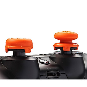 KontrolFreek GamerPack VX for PlayStation 4 (PS4) Controller | Performance Thumbsticks | 3 High-Rise, 1 Mid-Rise Concave | Black/Orange