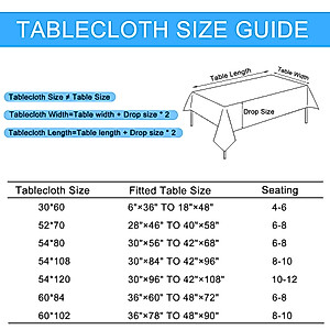 Hiasan Faux Linen Rectangle Tablecloth - Wrinkle and Stain Resistant Washable Table Cloth for Kitchen Dining Room Holiday Table Cover for Party Dinner, Beige, 60 x 102 Inch