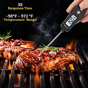 Searon Meat Thermometer Digital - Food Thermometer 3 Seconds Instant Read,Auto-Sleep,Waterproof,Backlight Display for Cooking Kitchen BBQ Grilling Smoker Baking Turkey...