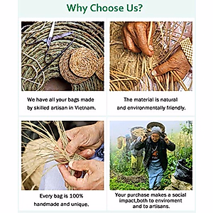 YXILEE Summer Beach bag,Handmade Large Straw Tote Bag Womens Handbag