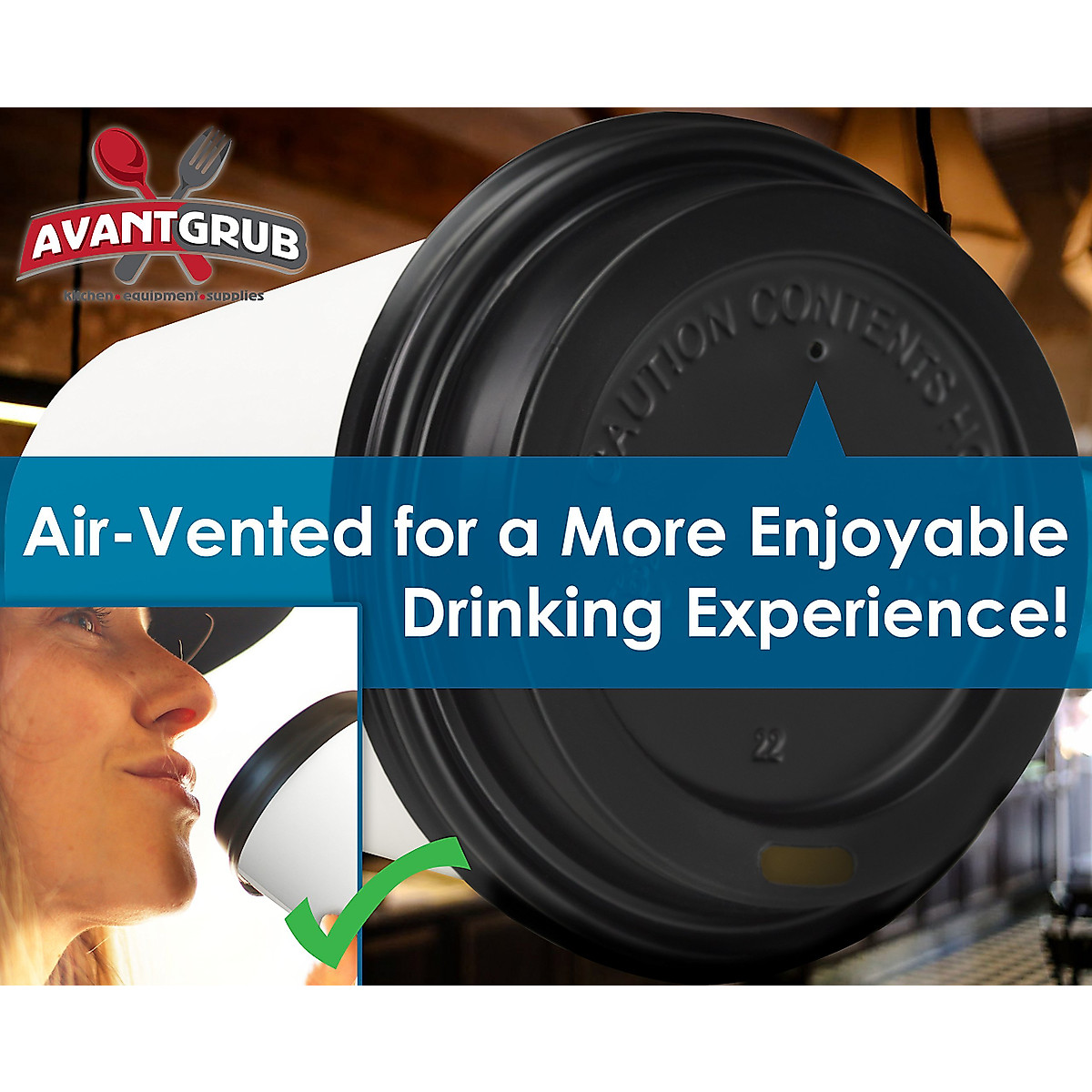 White 12 Oz Paper Coffee Cups With Recyclable Dome Lids, 100 Pk. BPA Free Disposable Drink Cup Set for Serving Hot Tea and Lattes at Kiosks, Shops, Cafes, or Concession Stand