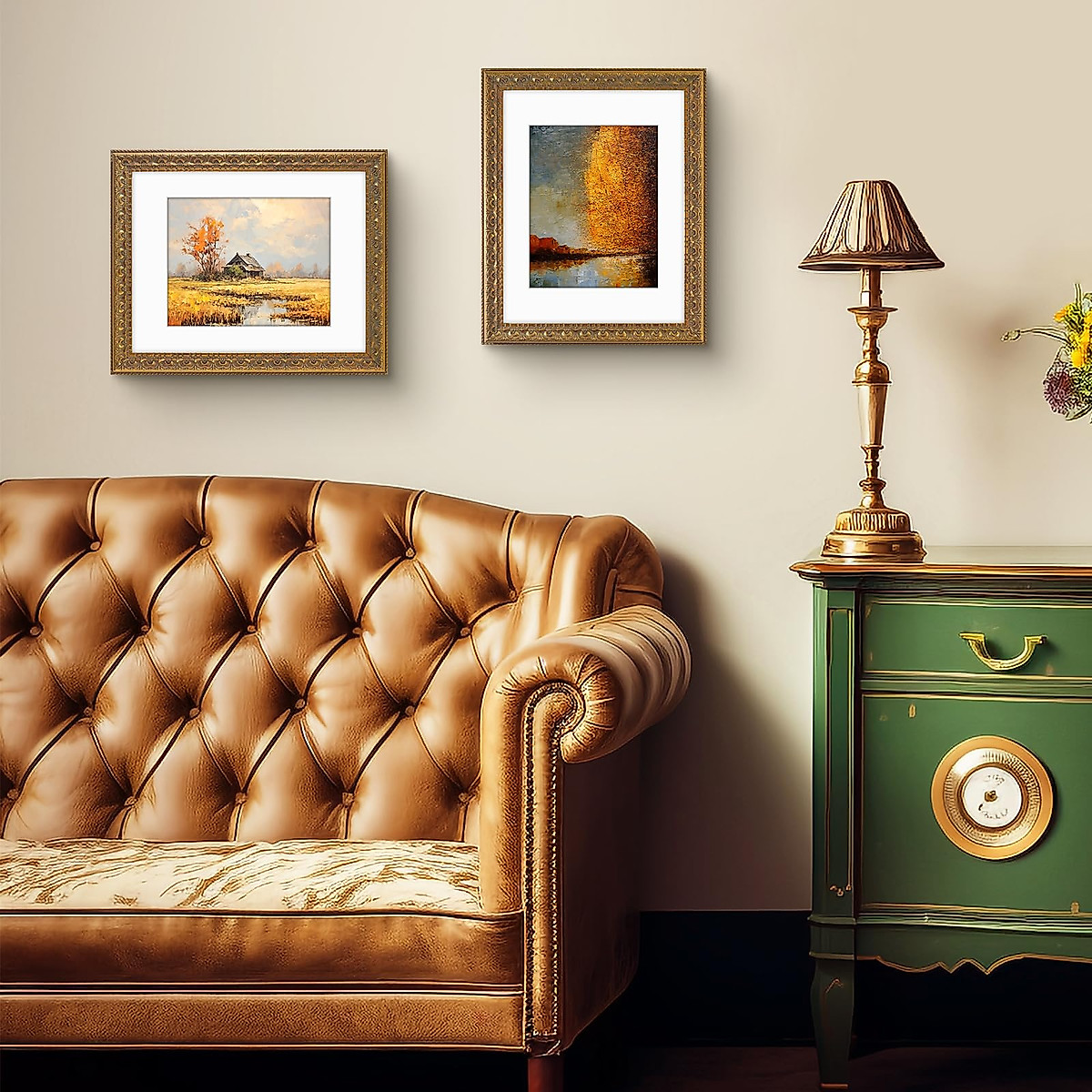 Golden State Art, 11x14 Photo Frame with White Mat for 8x10 Picture & Real Glass for Wall Display - Home or Office Classic Design (Ornate Bronze Gold)