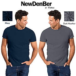 NDB Men's Classic T-shirt Basic Short Sleeve Cotton Tee(pack of 4), Assorted, Medium