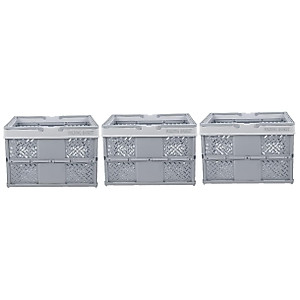 YARNOW 3pcs Picnic Basket Grocery Crate Folding Storage Crate Laundry Basket Camping Basket Collapsible Market Basket Fruit Containers Folding Storage Basket Miscellaneous Pp Toy