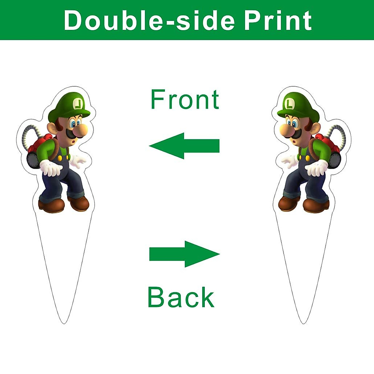 25pcs Luigi Mansion Cake Decorations with 1pcs Cake Topper, 24pcs Cupcake Toppers for Luigi Mansion Birthday Party Supplies