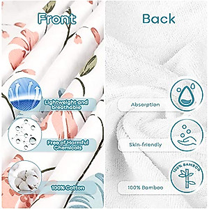 Yoofoss Nursing Cover for Breastfeeding, Soft Breastfeeding Cover for Infants Babies Nursing Apron Cover with Warm Bamboo Fiber Liner for Mother Autumn Winter Breastfeeding (Flowers)