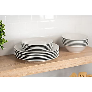 10 Strawberry Street Simply White 10.5" Round Dinner Plate, Set of 6