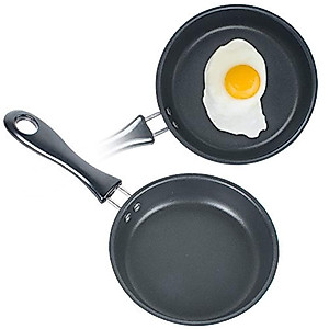 FveBzem Nonstick Frying Pan Round Egg Pan One Egg Fry Pan Egg Pancake Maker Omelet Mini Dishwasher Safe Cookware Small Egg Skillet, PFOA Free, 4.72 Inch(12cm)