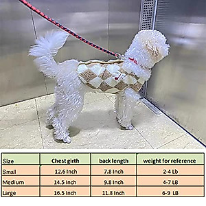 ANIAC Soft Fleece Small Dog Jacket Puppy Warm Coat with Cartoon Bear Decor Cold Weather Dog Apparel Pet Winter Padded Vest Clothes for Cats Chihuahua Teddy Poodle XS Dogs (Medium, White)