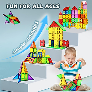 MAGBLOCK Magnetic Blocks - Magnetic Tiles Toys for Toddlers Kids Magnetic Building Blocks Preschool Magnet Set Magnetic Stem Toys 70 Pieces