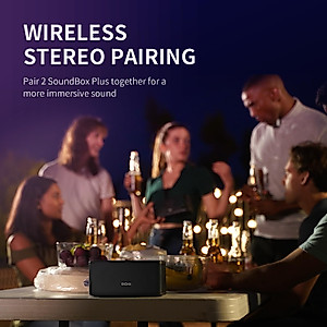 DOSS SoundBox Plus Portable Wireless Bluetooth Speaker with HD Sound and Deep Bass, Wireless Stereo Pairing, Built-in Mic, 20H Playtime, Portable Wireless Speaker for Home, Outdoor, Travel-Pink