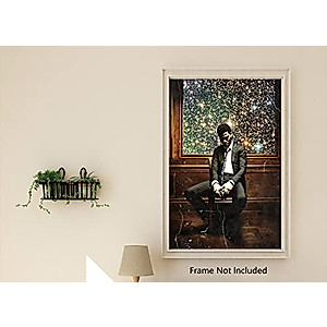 Kid Cudi Man On The Moon II The Legend of Mr. Rager Music Poster 12 x 18 inch Poster Print Frameless Art Gift 30.5 x 46 cm Matte Paper Surface