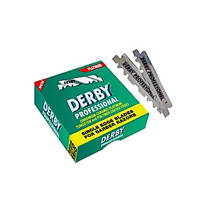 Barber Straight Edge Shaving Razor Single Finger Ring Black Razor With 100 Pcs Single Edge Blades.