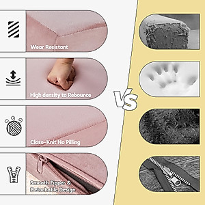 CLIPOP Kids Couch 10pcs Modular Kids Play Couch Set, Kids Couch Building Fort, Instant Rebound Foam, Versatile Child Sectional Sofa for Bedroom Playroom, Stylish Baby Boy Girl Gifts (Pink)