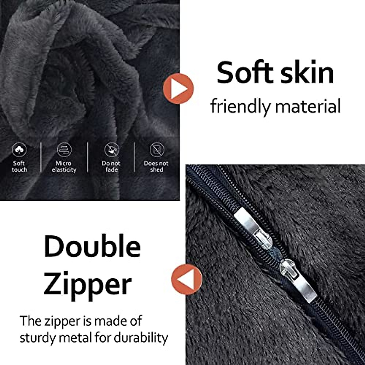 kgitpve Bean Bag Chair Cover (No Filler,Cover only) PV Velvet Bean Bag Chairs, Big Round Comfy Bean Bag Bed Lazy Sofa Bed Cover (4ft, White)