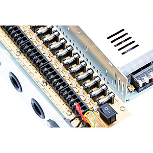 Ares Vision 18 Channel/Port 30 AMPS, 12V DC Power Supply Box, Individually Fused for CCTV, LED, and All 12v DC Devices. (18CH 30 AMP)