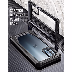 Poetic Guardian Series Case Designed for OnePlus Nord N200 5G, Full-Body Hybrid Shockproof Bumper Cover with Built-in Screen Protector, Black