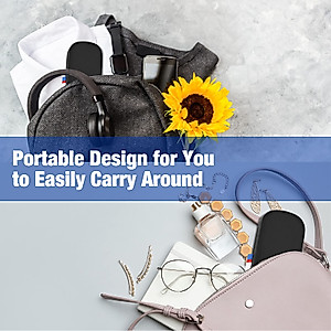 MoKo Eyeglass Case Hard Shell for Men Women, Unisex Portable Travel Protective Sunglasses Cases PU Leather Classic Glasses Storage Box Holder with Cleaning Cloth, Black