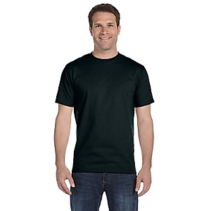 Hanes mens 6.1 oz. Beefy-T(5180)-BLACK-3XL-4PK