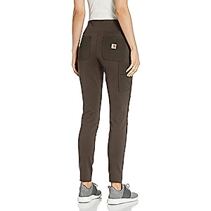 Carhartt womens Force Stretch Legging (Plus Sizes) Work Utility Pants, Dark Coffee, Large US