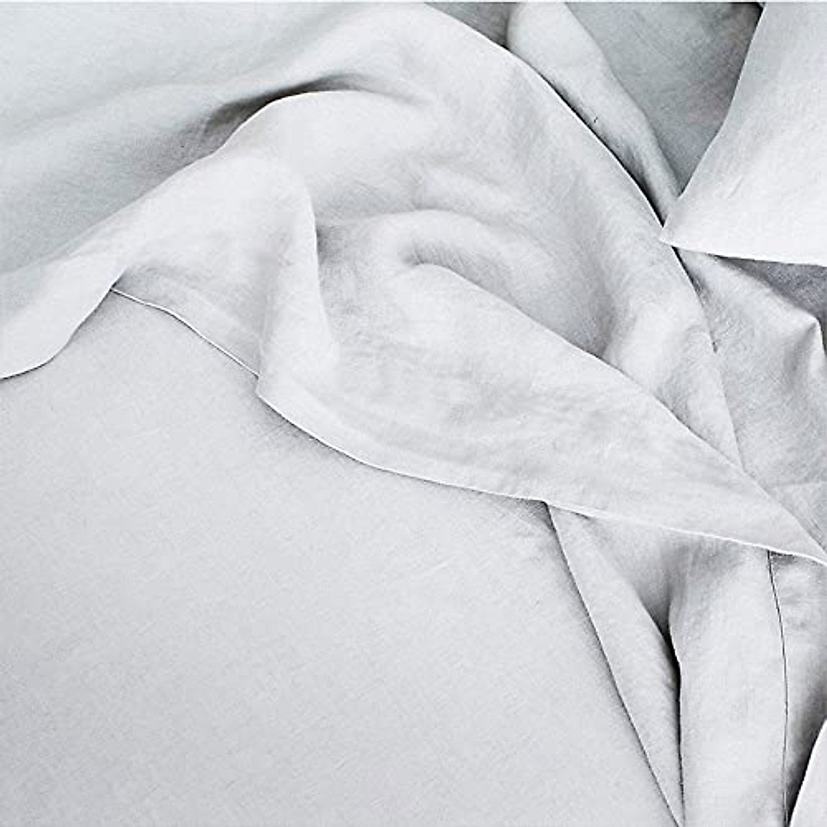 Merryfeel Linen Sheet Set Queen, Luxurious 100% French Linen Bed Sheets Deep Pocket Sheets, 4 Pieces Breathable Bedding Set, Washed French Linen Sheet- Grey