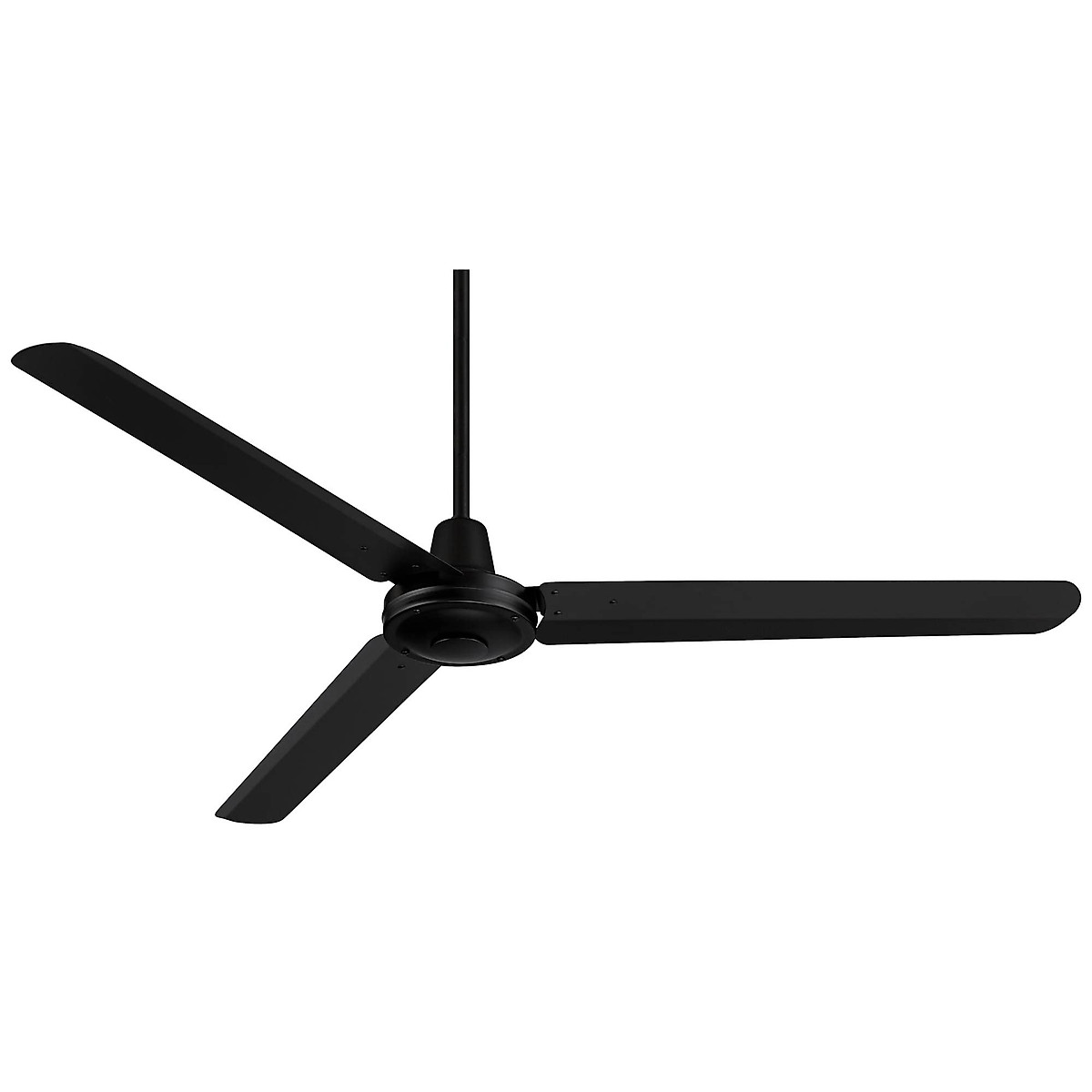 Casa Vieja 60" Turbina DC Industrial Rustic Farmhouse 3 Blade Indoor Outdoor Ceiling Fan with Remote Control Matte Black Damp Rated for Patio Exterior House Home Porch Gazebo Garage Barn
