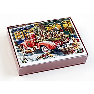 Box of 'Doggone Christmas' Christmas Cards - 15 Cards & 16 Foil Envelopes