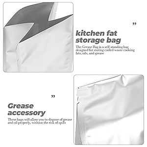 Yardwe 20pcs Garbage Grease Container Grease Accessory Household Grease Daily Use Oil Container Oil Supply Fat Storage Bacon Grease Aluminum Disposable Household Oil