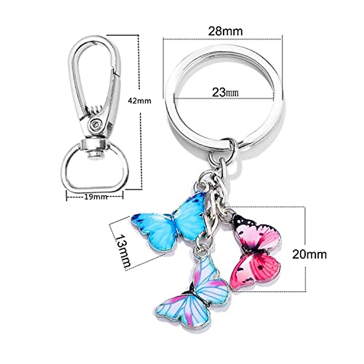 Case for Google Pixel Buds Pro Case Cover 2022, Cute Cartoon Butterfly Skin Soft Silicone Pixel Buds Pro Charging Case Earbuds Protective Cover with Keychain for Women Girl Gift (Black)