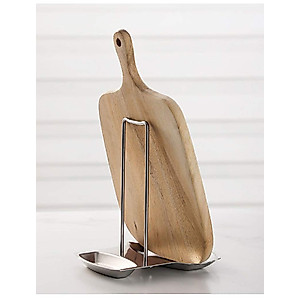 Lid and Spoon Rest Shelf,Pan Lid Holder Pot Cover Lid Rack Stand Organizer,304 Stainless Steel Pan Progressive Lid Organizer Storage Soup Cooking Spoon Rests Utensils Kitchen Decor Tool (SILVER)