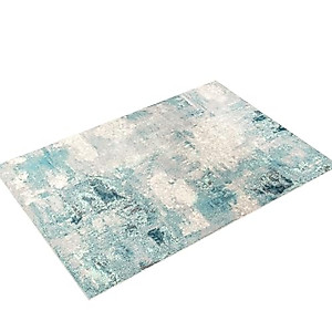 JONATHAN Y CTP104A-5 Contemporary POP Modern Abstract Vintage Indoor Area -Rug, Transitional, Bohemian Easy -Cleaning,Bedroom,Kitchen,Living Room,Non Shedding, Cream/Blue, 5 X 8