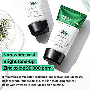 SOME BY MI Truecica Mineral Calming Tone-Up Suncream / SPF50+, PA++++ / 1.69Oz, 50ml / Brightening and Calming Effect/Mild Sun and UV Protection Sunscreen for Sensitive Skin