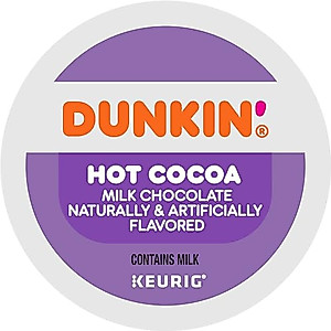 Dunkin' Donuts Milk Chocolate Hot Cocoa, Keurig K-Cup Pods, 22/Box (611227377215) (1261)