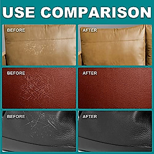 BONCART Leather Repair Kit for Sofa/Purse/Car Seat/Couch/Jacket/Furniture,Vinyl and Leather Repair Paste, Leather Filler, Leather Paint, Leather Scratch Repair,Provide Color Matching Guide